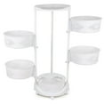 5-Tier Kitchen Storage Cart, Rotating Basket Vegetable Rack, Rolling ...