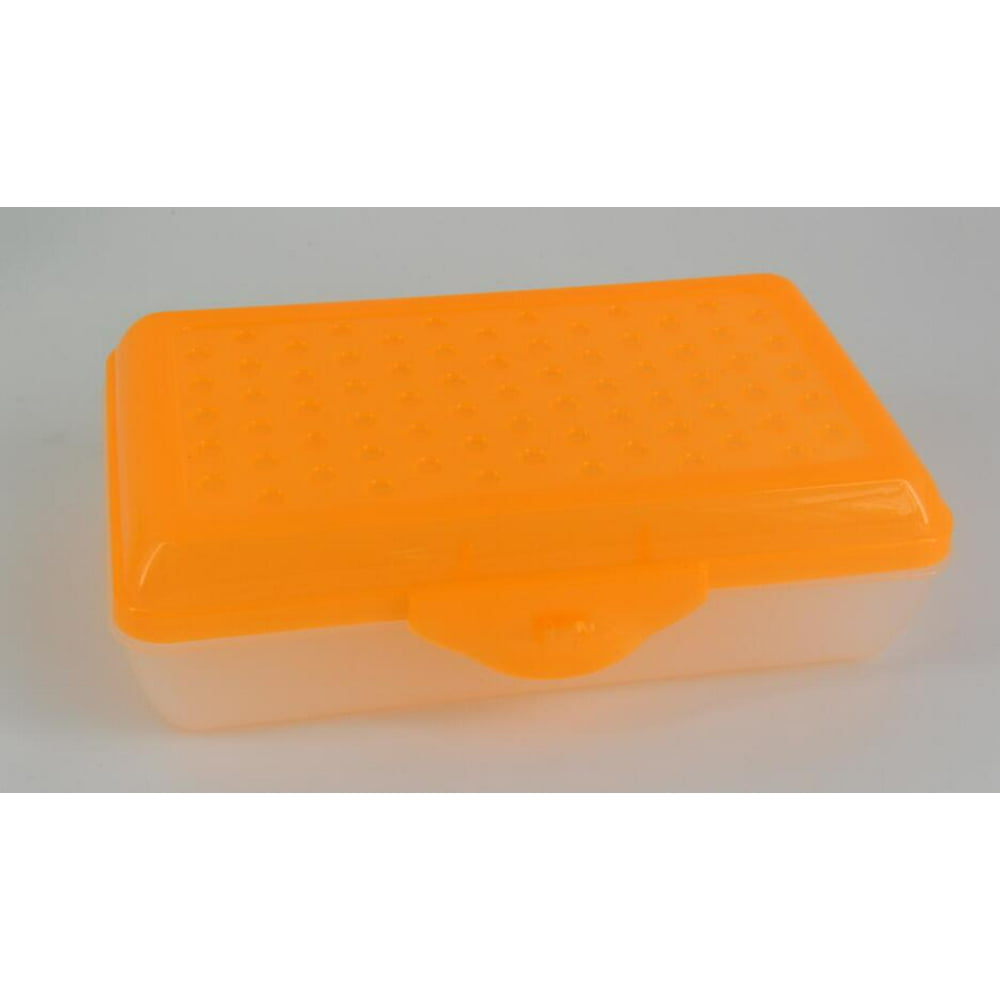 LG NEON PENCIL BOX;LARGE SCHOOL BOX;WHITE BASE,DESR & NEON LID;1-PACK ...