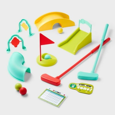 My Mini Golf Kids Children's Toy Course Putter Game - Front Nine Set ...