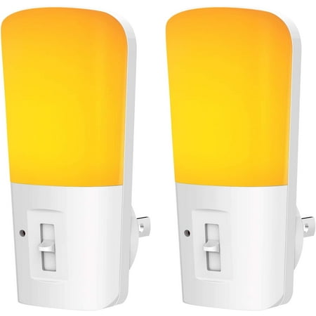 LOHAS Amber Night Light, Dimmable Plug in LED, Yellow Night Light with ...