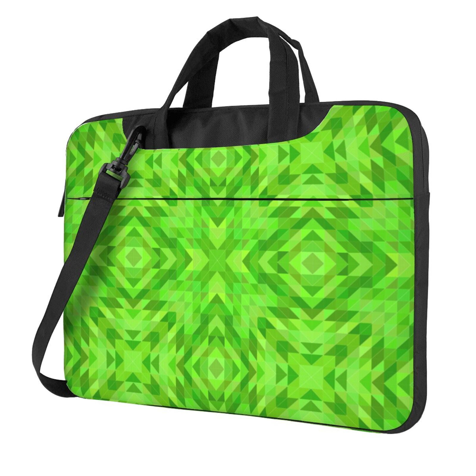 Green Kaleidoscope Mosaic Laptop Bag, 14 inch Laptop or Tablet ...