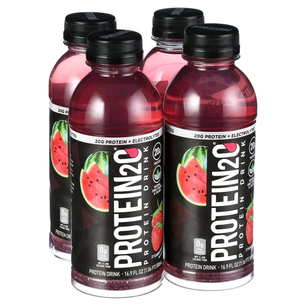 Protein2o 20g Whey Protein Infused Water Plus Electrolytes, Strawberry ...