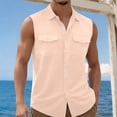 BangWanChi Men's Solid Color Vintage Fashionable Pocket Button Leisure ...