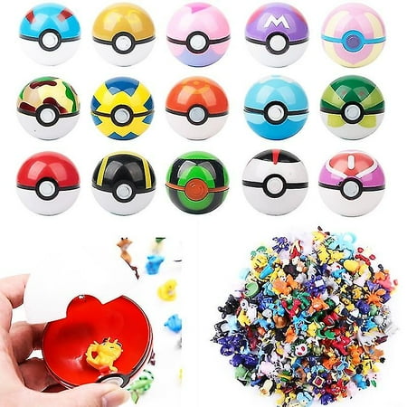 7cm 15pcs Pokeball + 24pcs Random Inside Pokemon Figures Toys Elf Ball ...