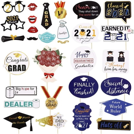 2021 Graduation Party Selfie Props Photo Booth Props Graduation Party ...
