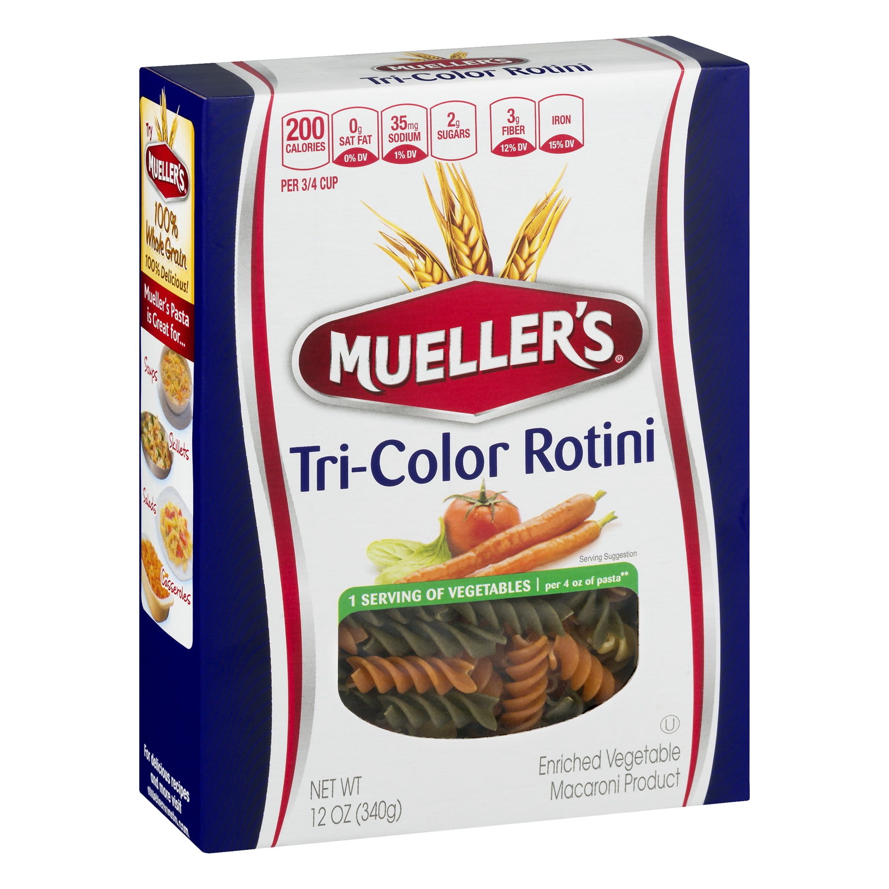Buy Mueller's Tri-Color Rotini Pasta, 12 oz Online at Lowest Price in ...