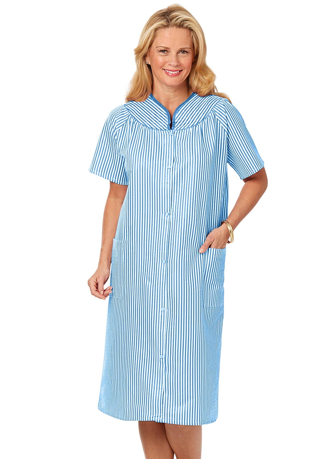 Seersucker House Coat and House Dress Duster - Walmart.com