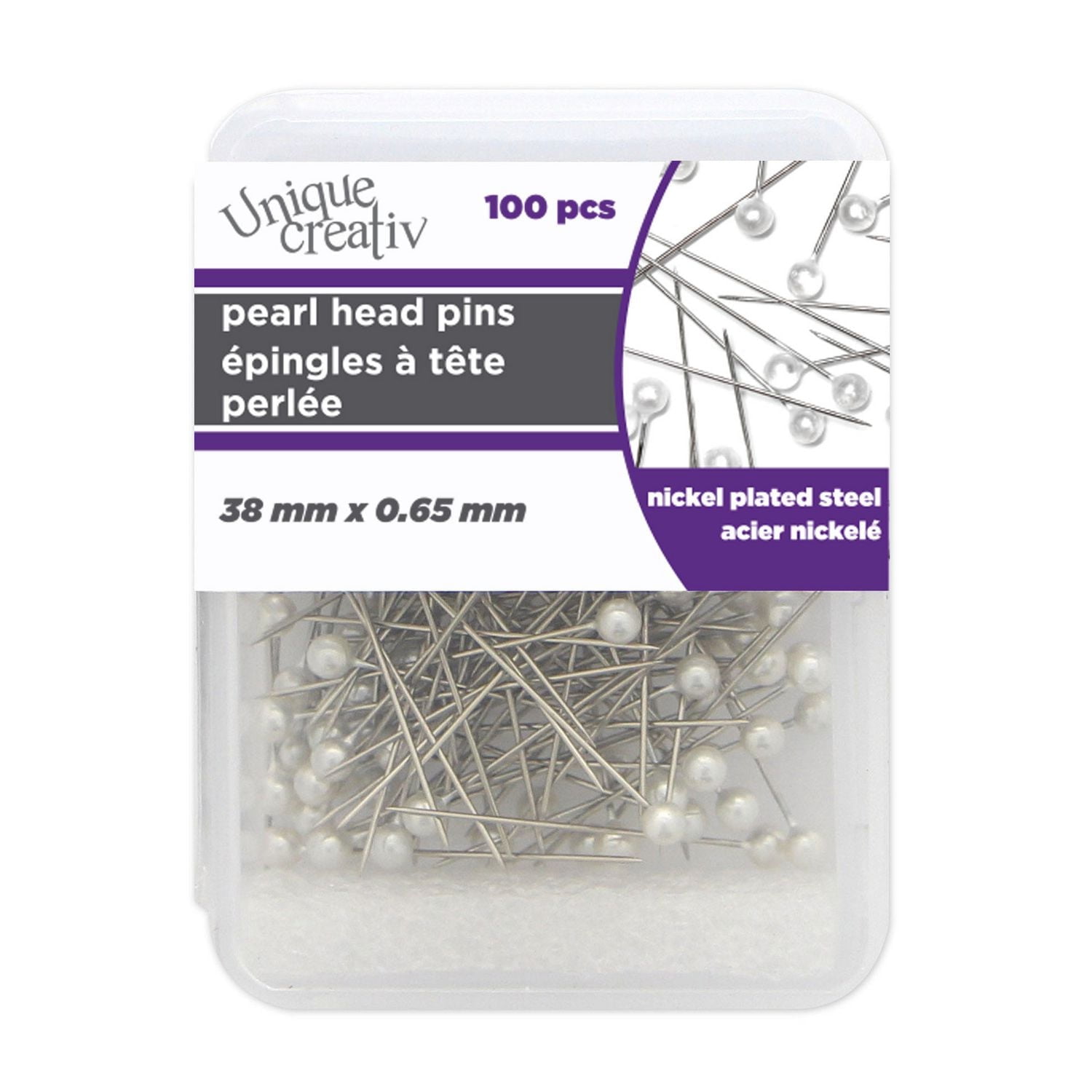 Click here for Unique Creativ Pearl Head Pins - White  38 Mm × 0.... prices