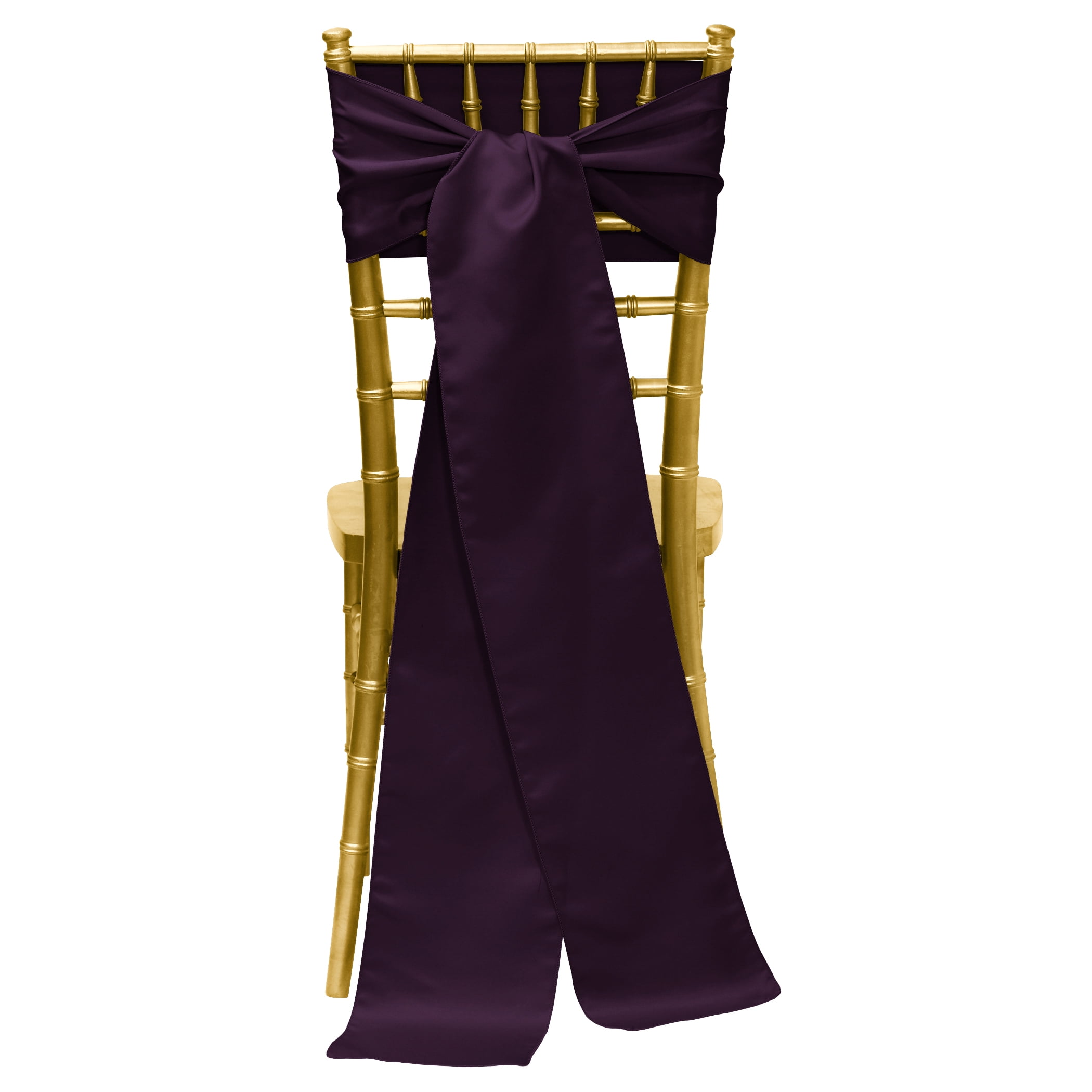 Ultimate Textile Bridal Satin 8 x 100-Inch Chair Tie Sash Duchess ...