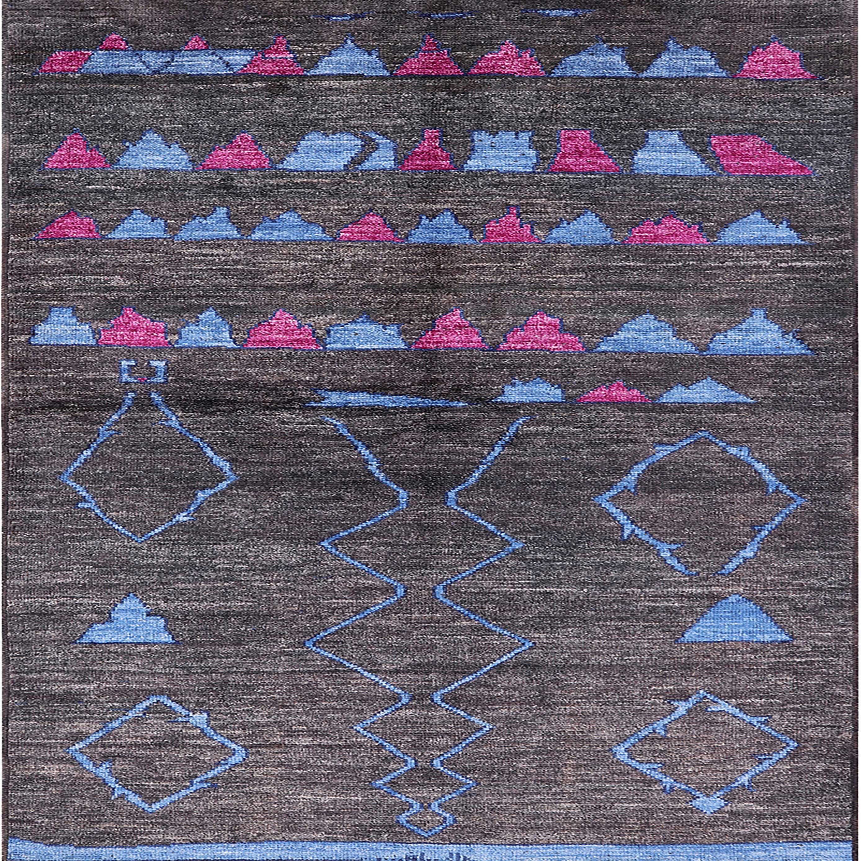 Ahgly Company Indoor Square Mid-Century Modern Plum Purple Solid Area ...