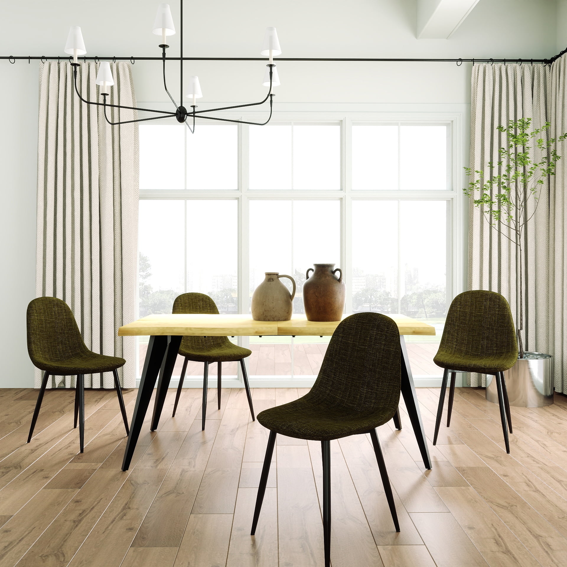 Click here for Homy Casa Modern Rectangular 5-Piece Dining Set Fo... prices