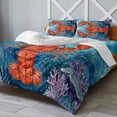 4 Piece Duvet Cover Set Cal king, Sea Animal Red Lobster Soft ...
