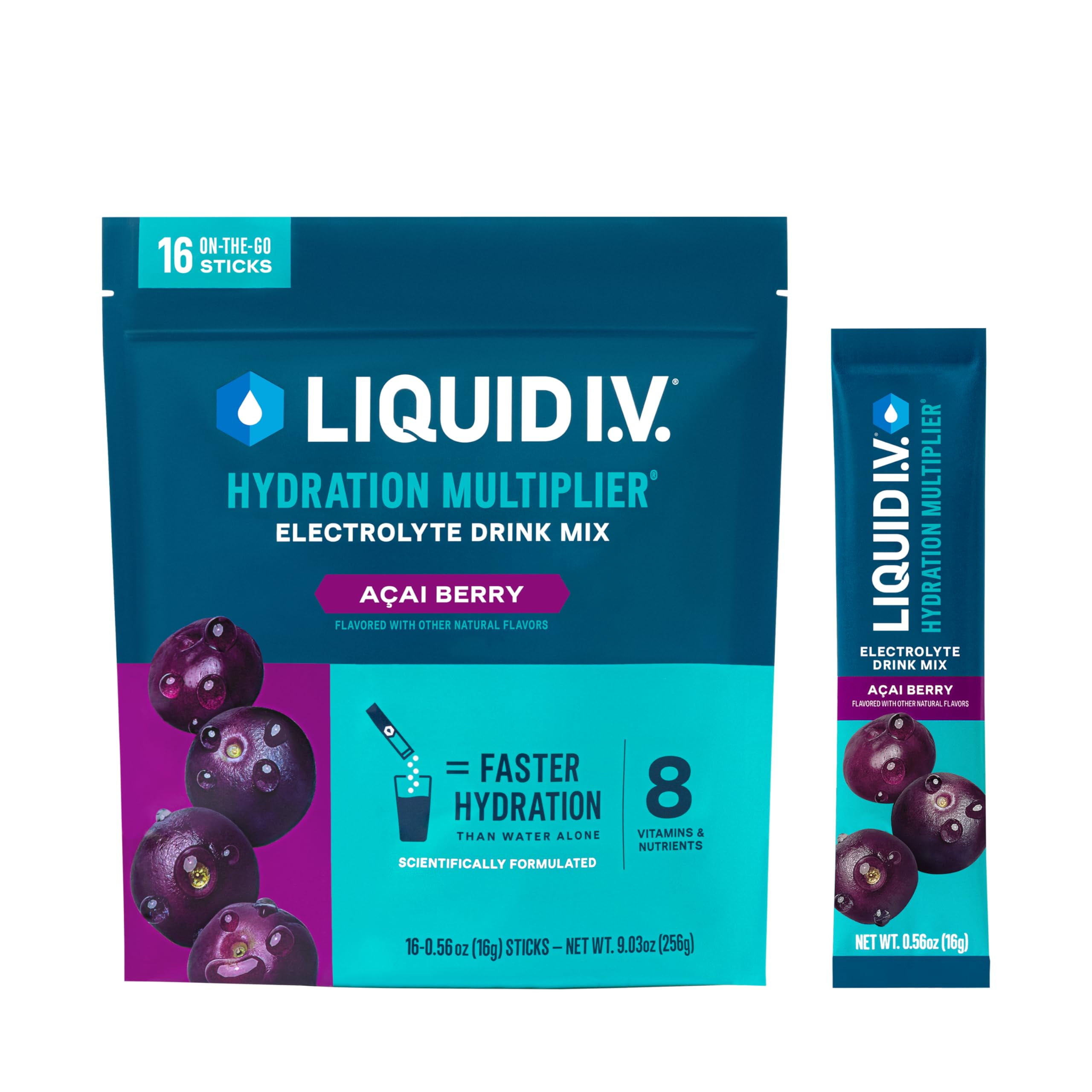 Liquid I.V.® Hydration Multiplier - Acai Berry | Electrolyte Powder ...