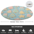 59.1in Round Blanket Light Weight Anti-Wrinkle Anti-Allergy Non ...