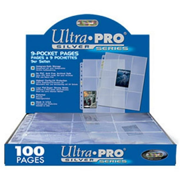 Ultra Pro 9-Pocket Silver Series Pages (100ct) - Walmart.com