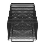 TRU RED 7 Compartment Wire Mesh File Organizer Matte Black 2/Pack ...