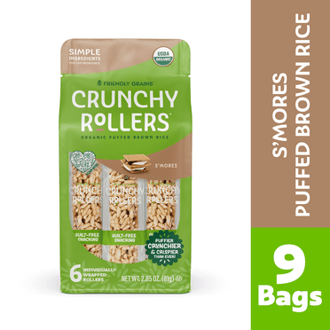 Friendly Grains - Crunchy Rollers - Sweet Rice Snacks, Crispy Puffed ...