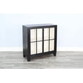 Sunny Designs Ryan Modern Black Glass Door Cabinet with Shelving ...