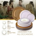 Wedding Disposable Dinnerware Set | 20 Chargers, 20 Dinner Plates and ...