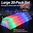 20pcs LED Foam Glow Sticks, Artrylin Foam Light Up Sticks with 3 Modes ...