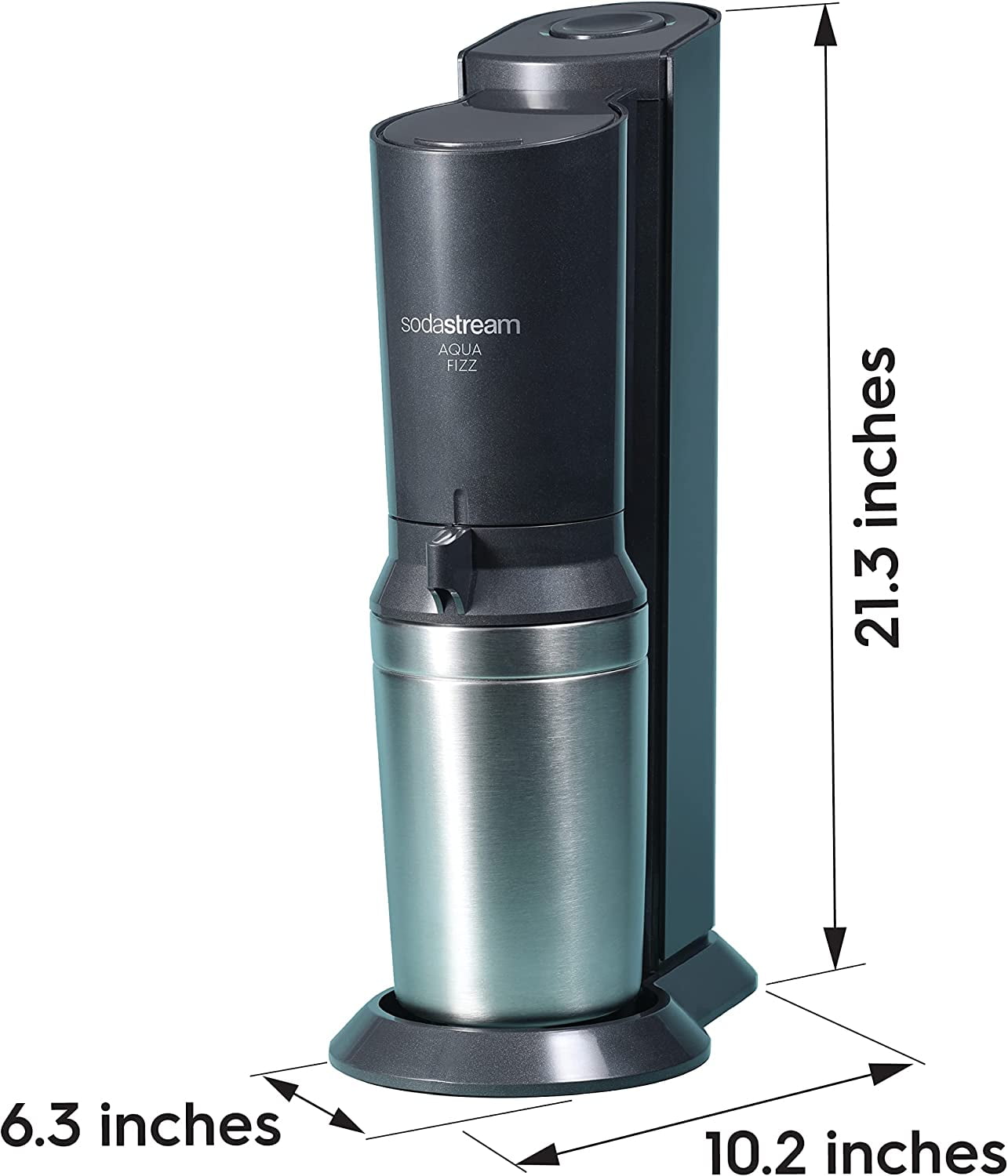 SodaStream Aqua Fizz Sparkling Water Maker Kit (Black) with Co2 & Glass ...
