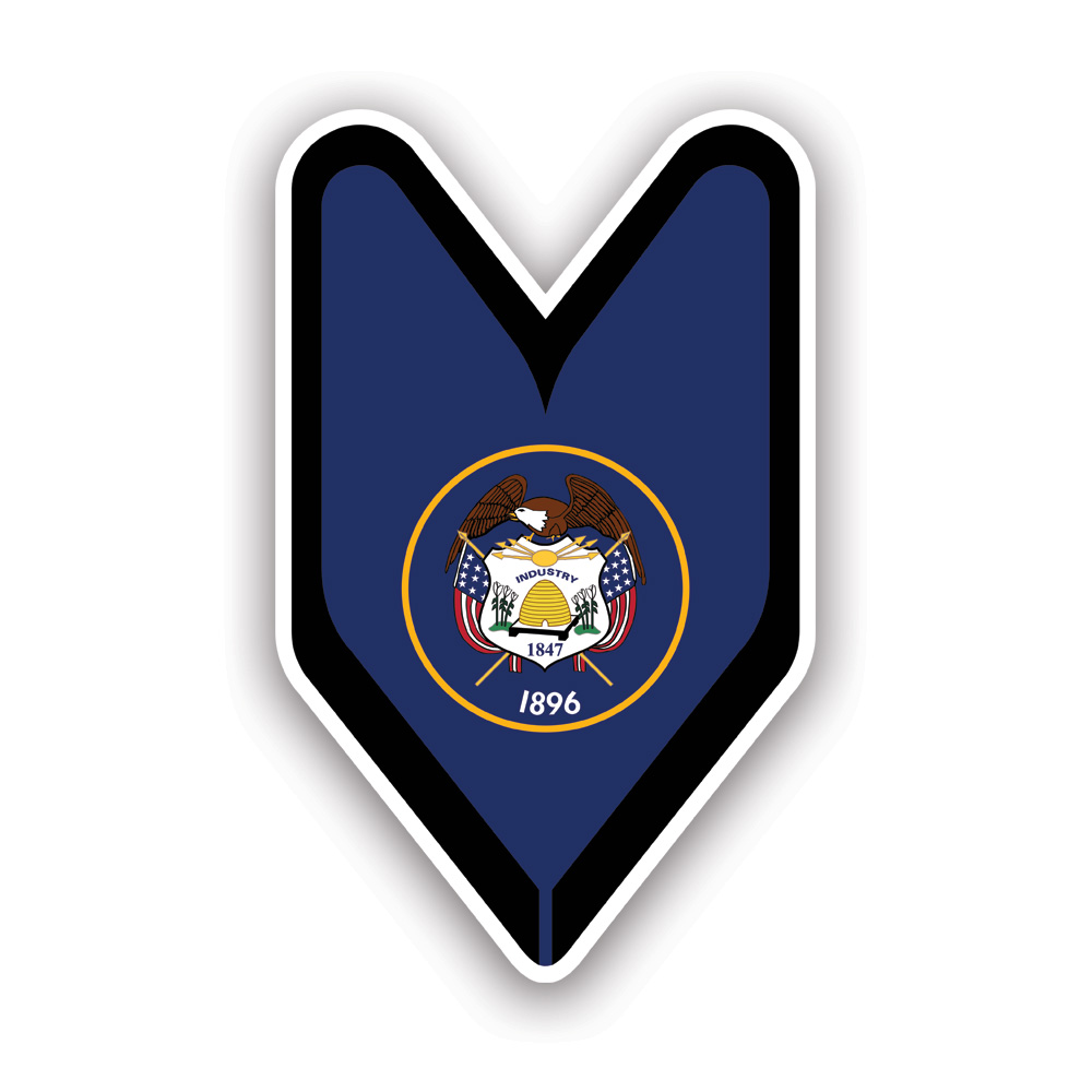 Utah Driver Badge Sticker Decal - Self Adhesive Vinyl - Weatherproof ...