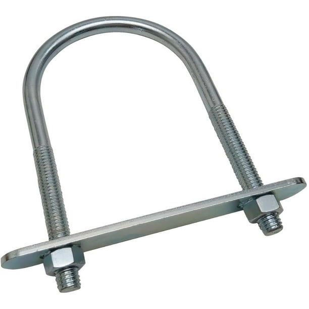 1/2" x 4" x 6-1/2" U Bolt with Plate and Nut - Zinc Plated - Walmart.ca