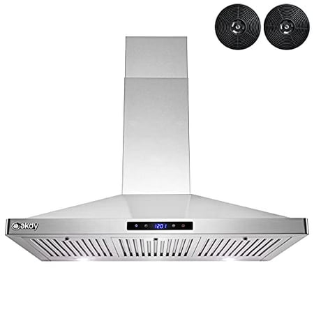 AKDY 36 in. Convertible Kitchen Wall Mount Range Hood in Stainless ...