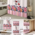 Bathroom Shower Curtain Mother's Day Pink Flowers Love Waterproof ...