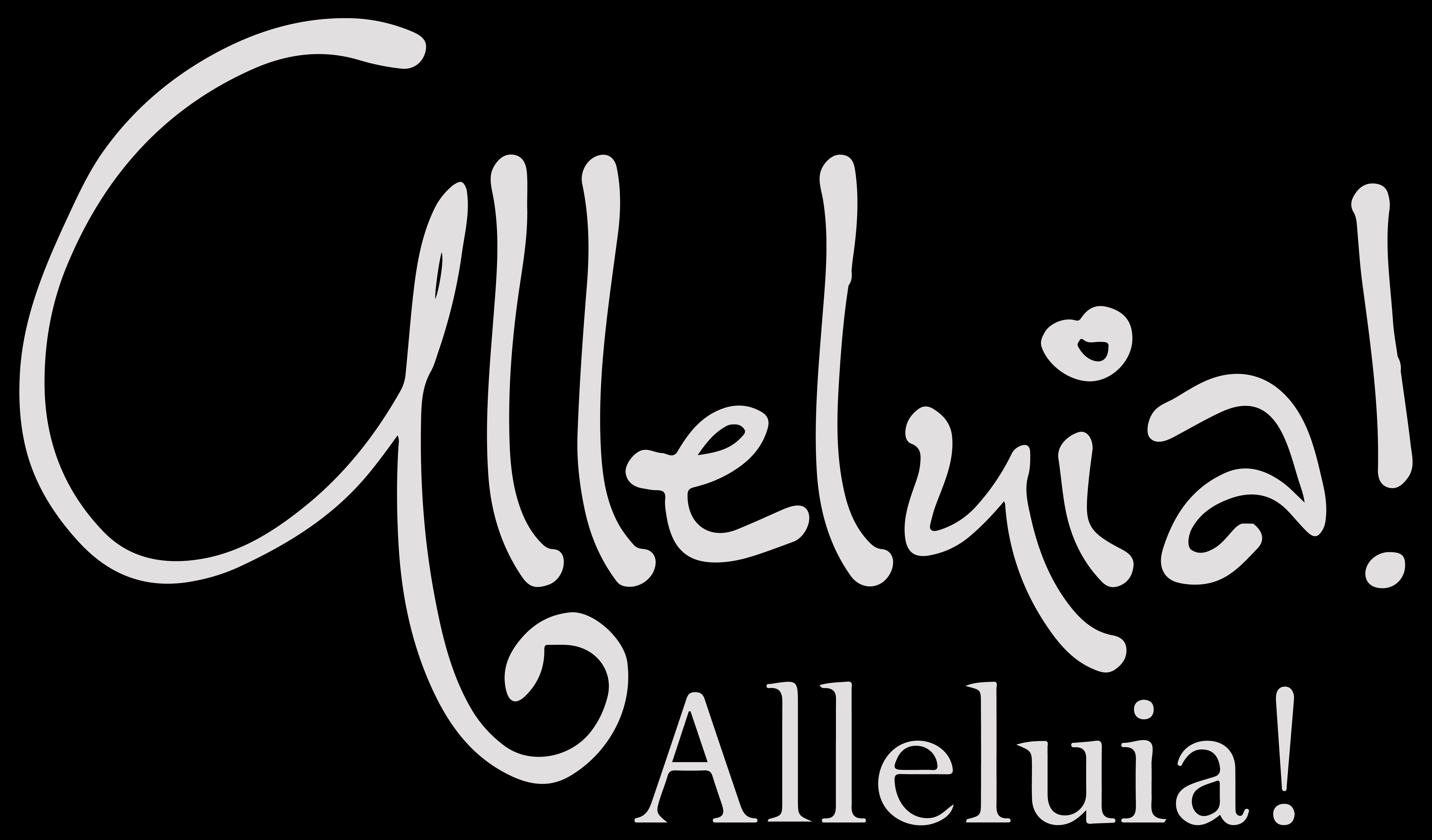 Alleluia! Alleluia! Vinyl Decal Sticker Quote - Small - Light Gray ...