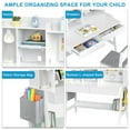GDLF Kids Homework Desk and Chair Set, Adjustable with Whiteboard ...