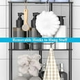 5 Tier Floor Standing Corner Shower Caddy Organizer Shelf with Hooks ...