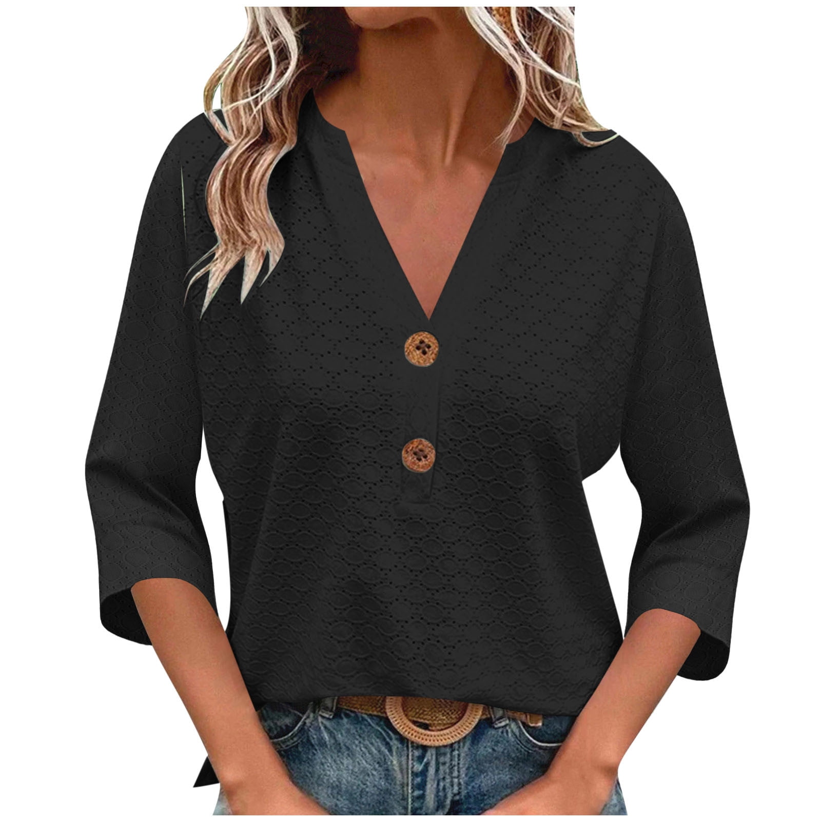 Click here for Srobpty Womens 3/4 Sleeve Shirts  Ladies Fashionab... prices