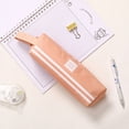 Canvas Pencil Case, Large Capacity Aesthetic Pen Bag, Solid Color ...