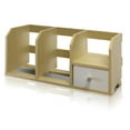 Furinno Pasir 12247SBE/WH Desk Storage Shelf with Bins - Walmart.com