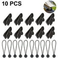 Ball Bungee Ropes with D-Buckles 10 Pack Heavy Duty Reusable Tarp Clips ...
