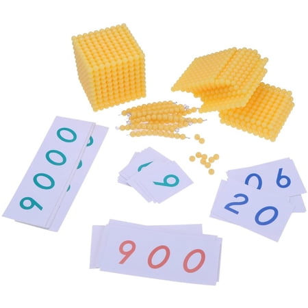 Plastic Beads Bar Number Cards for Montessori Bank Game Kids ...