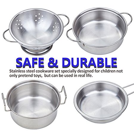 Play Pots and Pans Toys for Kids - Kitchen Playset Pretend cookware ...