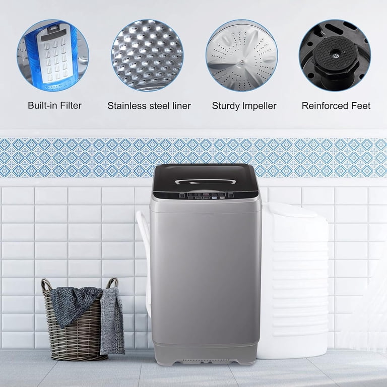 Compact Washer For Apartments 1.25 Cu.ft Portable Compact Washing ...