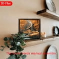 2D Flat, 1pc Rustic Autumn Scene Wooden Wall Decor - 12x12 inch Cozy ...