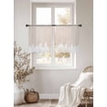 Abstract Cream Beige Sheer Curtains for Living Room Bedroom Modern ...