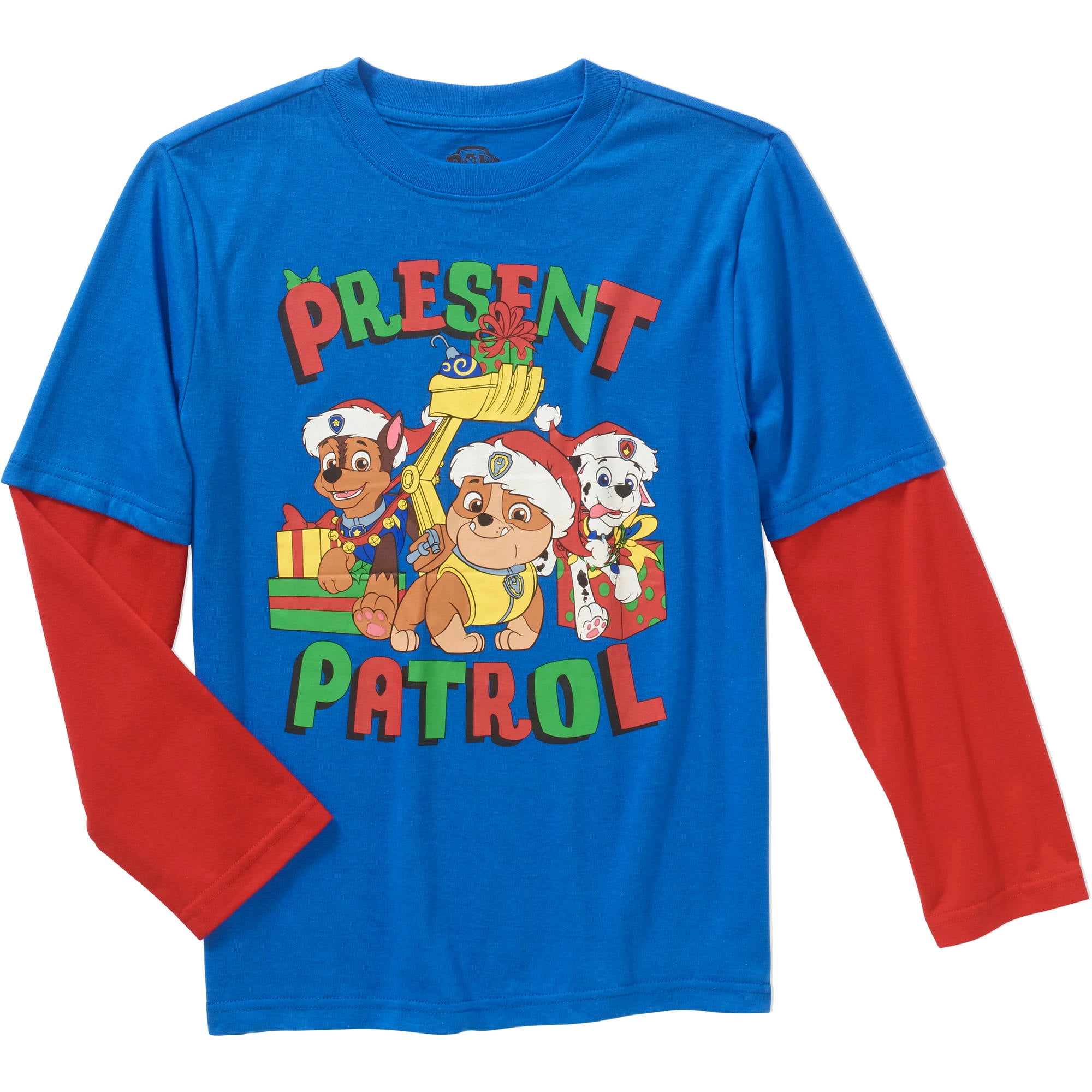 Paw Patrol "Present Patrol" Boys' 2Fer Long Sleeve Graphic Shirt ...