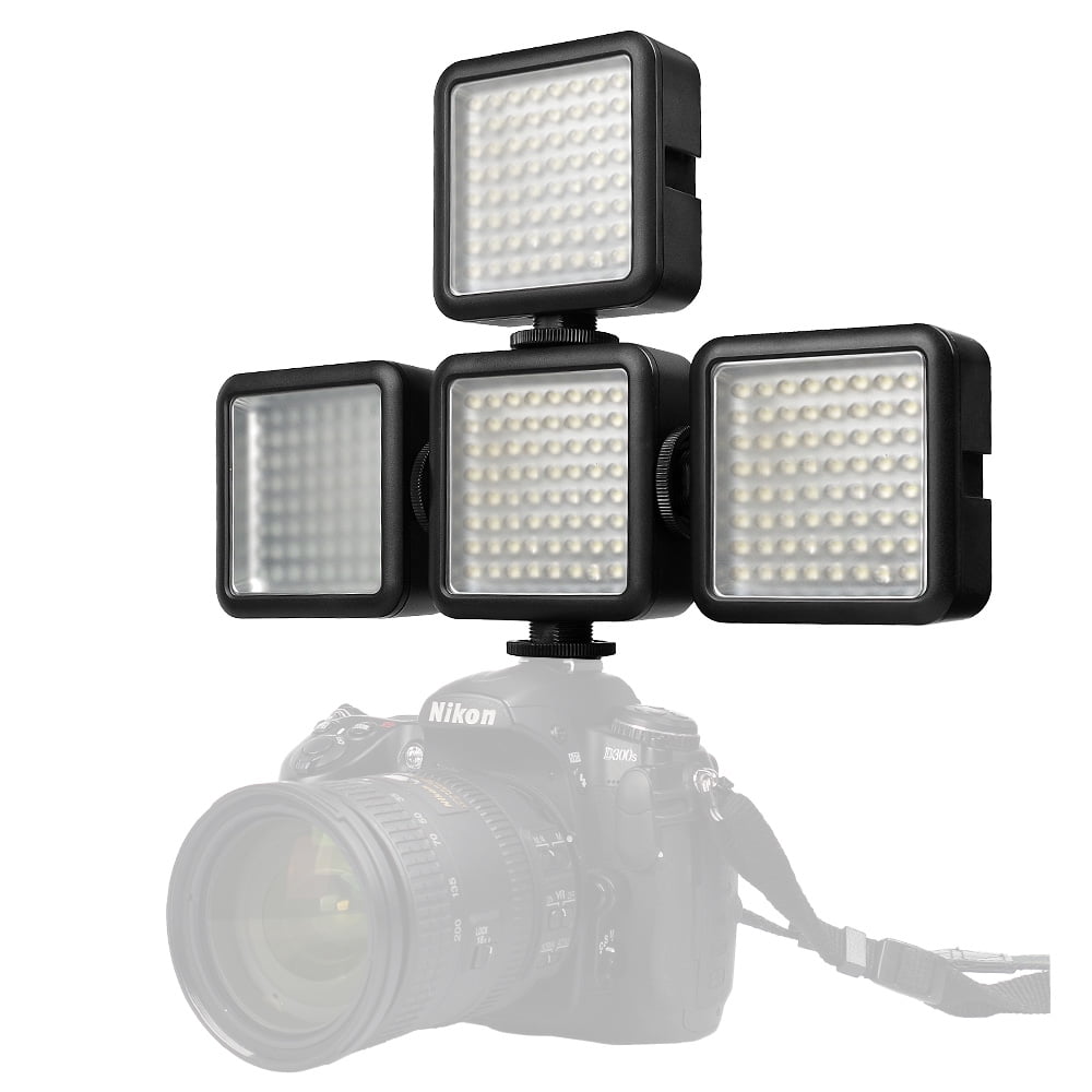 64 LED Continuous Lighting Panel w/ Hot Shoe Mount, Brightness ...
