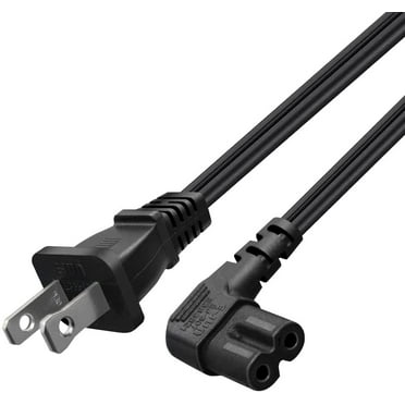 Kentek 6 Feet Polarized Two Prongs 2 Prong US AC Power Cord NEMA1-15P ...