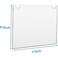 Acrylic Sign Holder 8.5x11 Horizontal, Wall Mount Acrylic Sign Holder ...