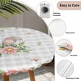 Easter Rabbit Ears Round Fitted Tablecloth with Elastic Edge Spring ...