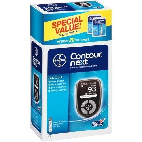 Contour Next Blood Glucose Monitoring System, 1 Kit - Walmart.com ...