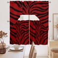 Abstract Tiger Print Swag Valance and Tier Set of 3, Red Black Animal ...