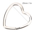 10 Pack Heart Shaped Metal Key Ring Hooks for DIY Jewelry Making and ...