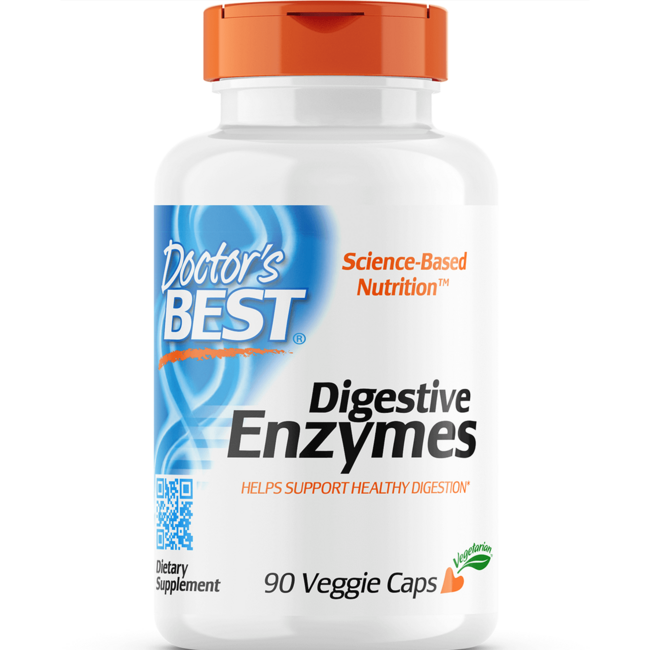 Doctor's Best Digestive Enzymes, Non-GMO, Vegetarian, Gluten Free, 90 ...